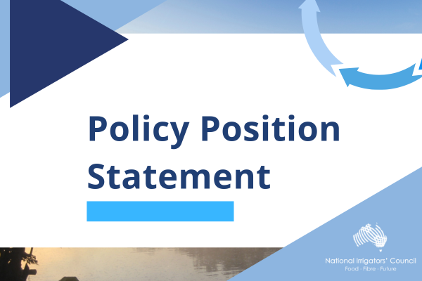 National Irrigators' Council - SDLAM Reconciliation Position Statement